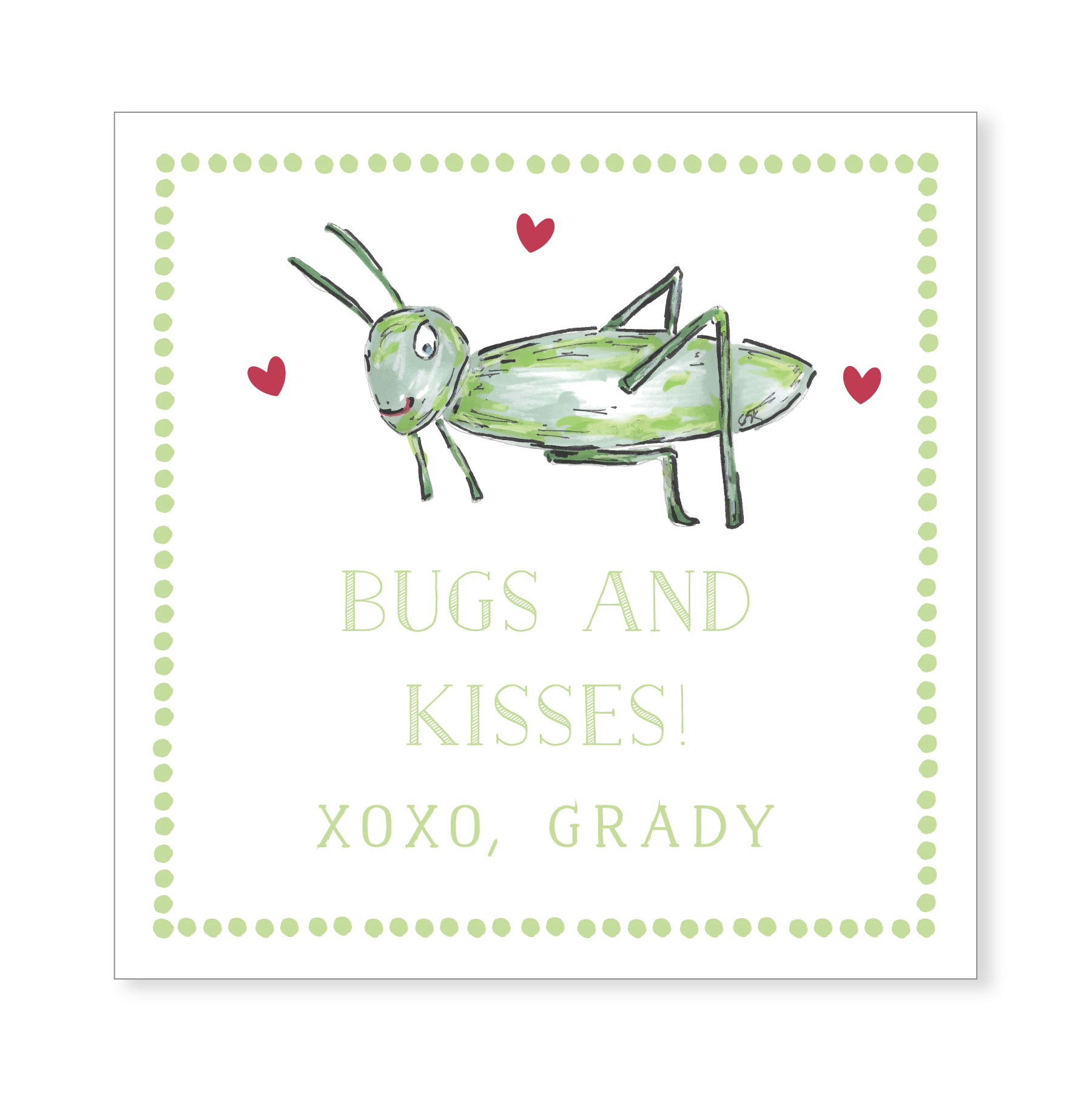 Bugs and Kisses Valentine – Jack Paper Company