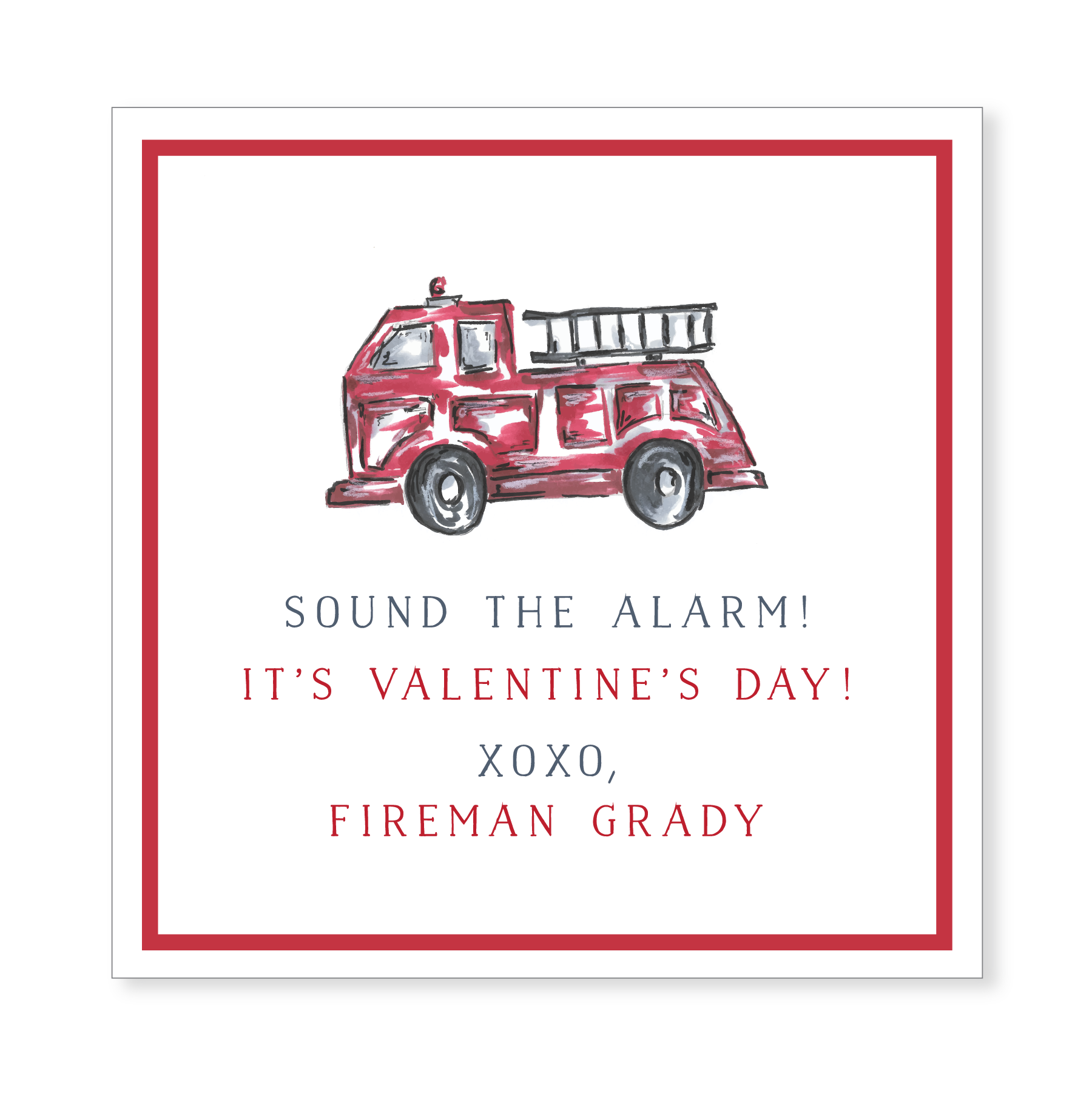 Firetruck Valentine – Jack Paper Company