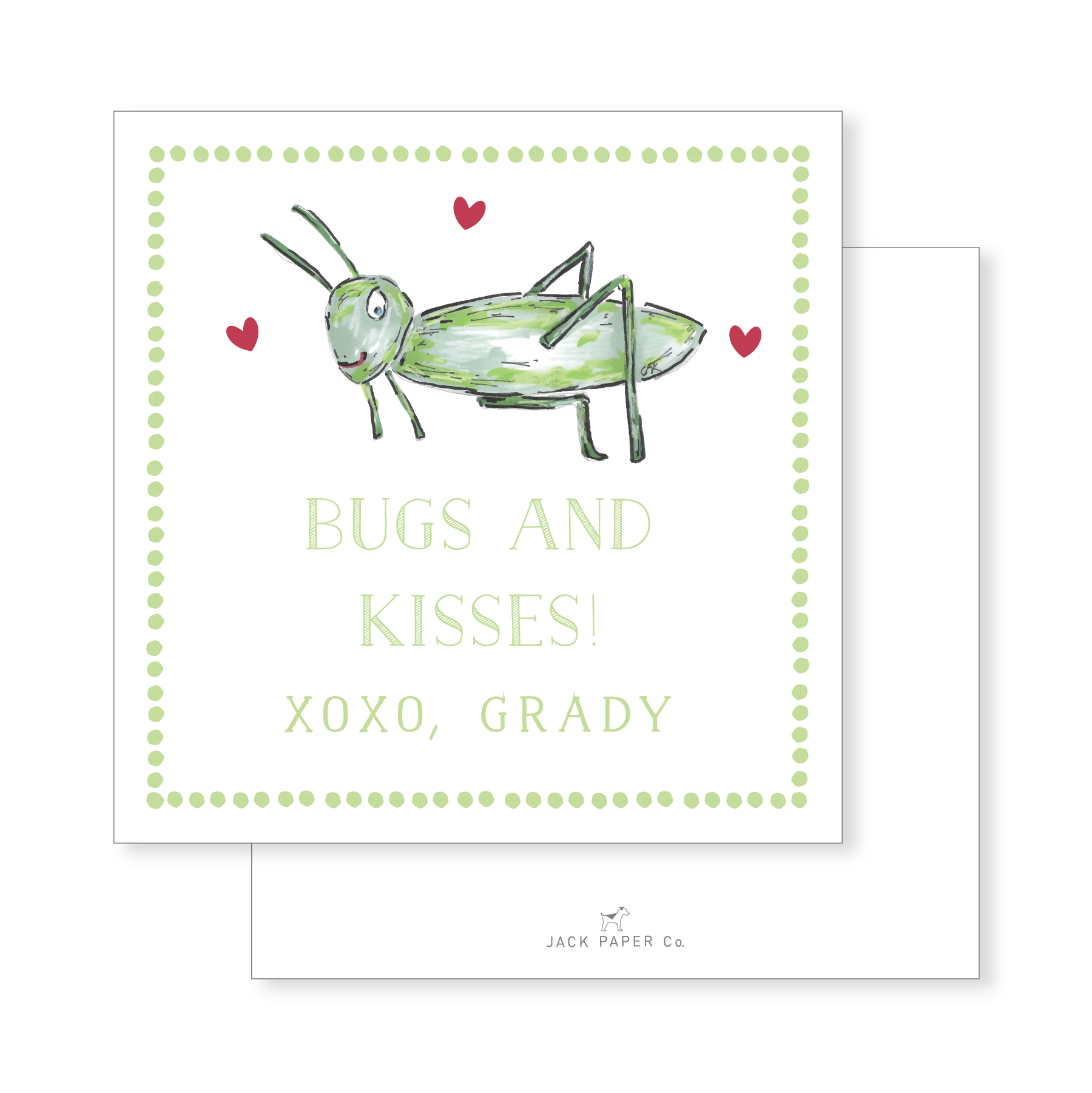 Bugs and Kisses Valentine – Jack Paper Company