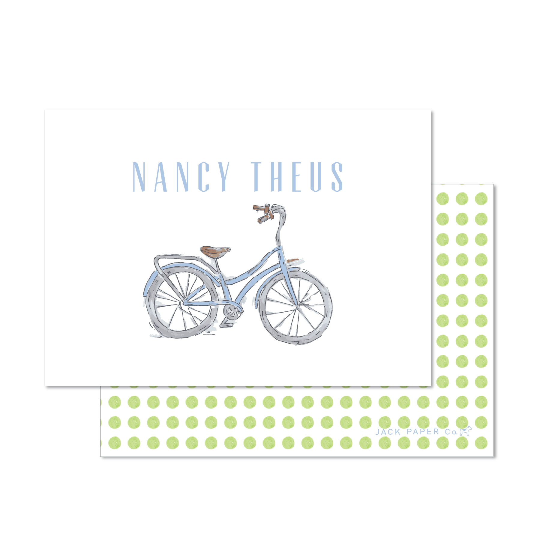 Blue Bicycle Enclosure Card – Jack Paper Company