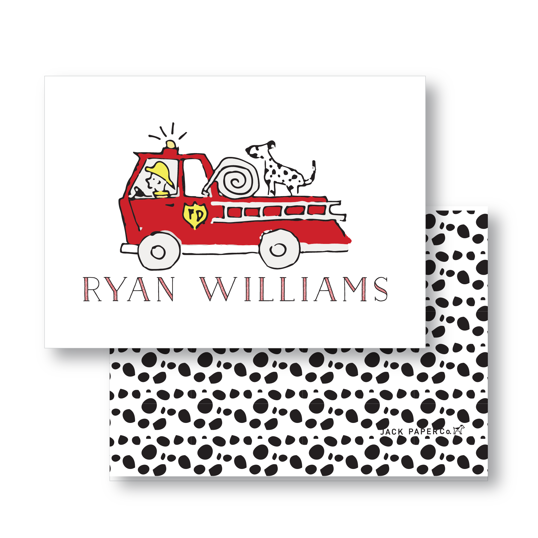 Fire Truck Enclosure Card – Jack Paper Company