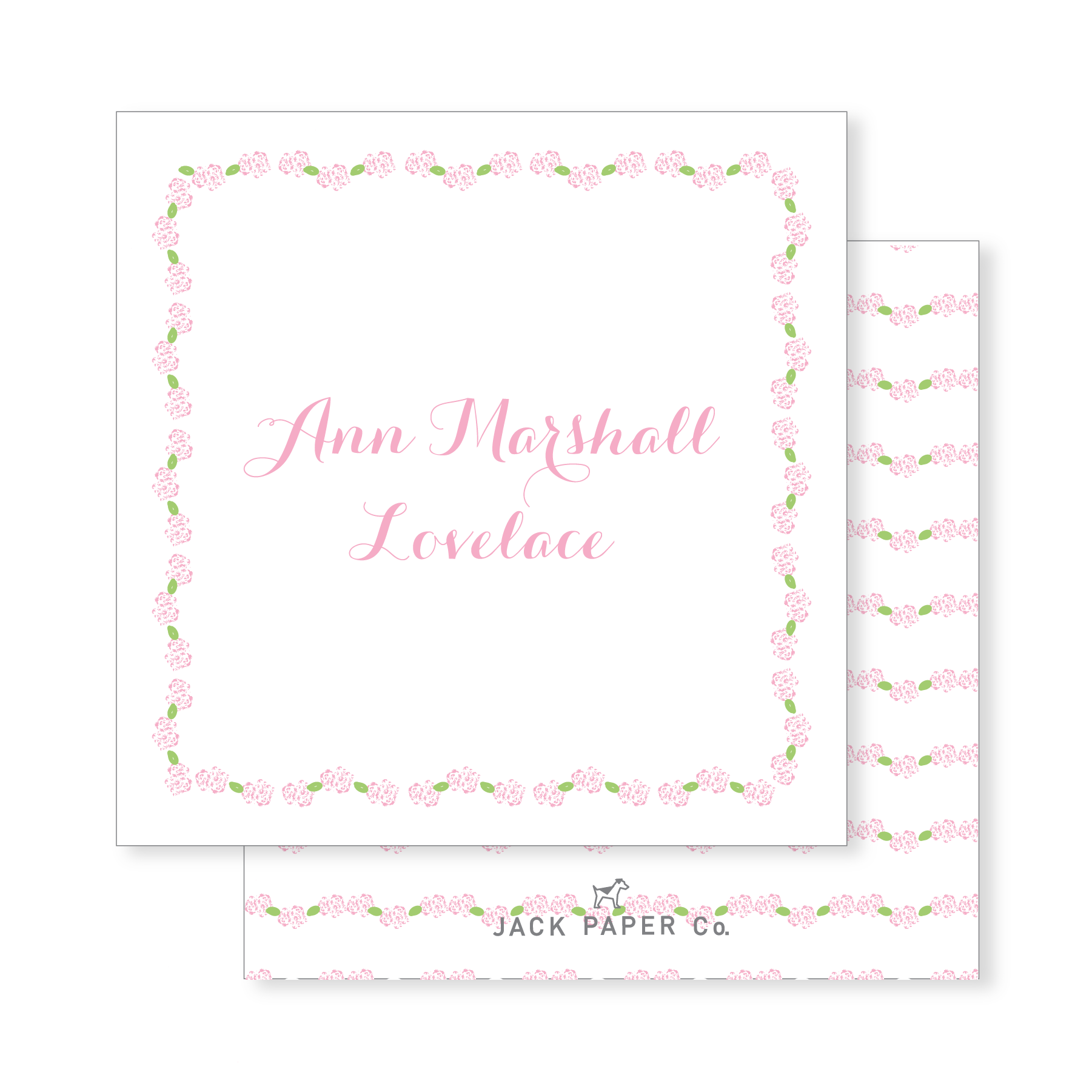 Flower Border Enclosure Card – Jack Paper Company