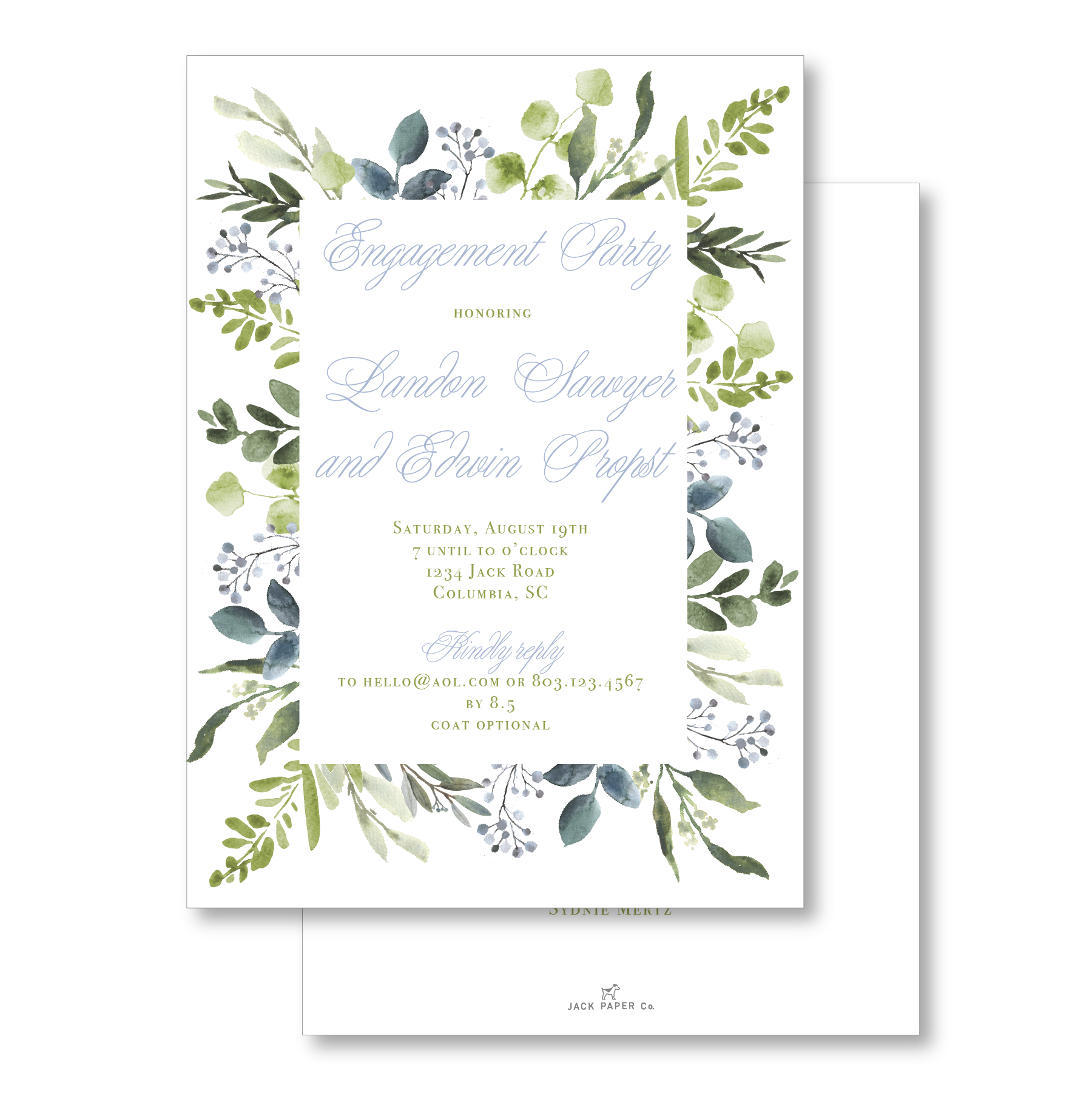 Ferns and Greenery Invitation – Jack Paper Company