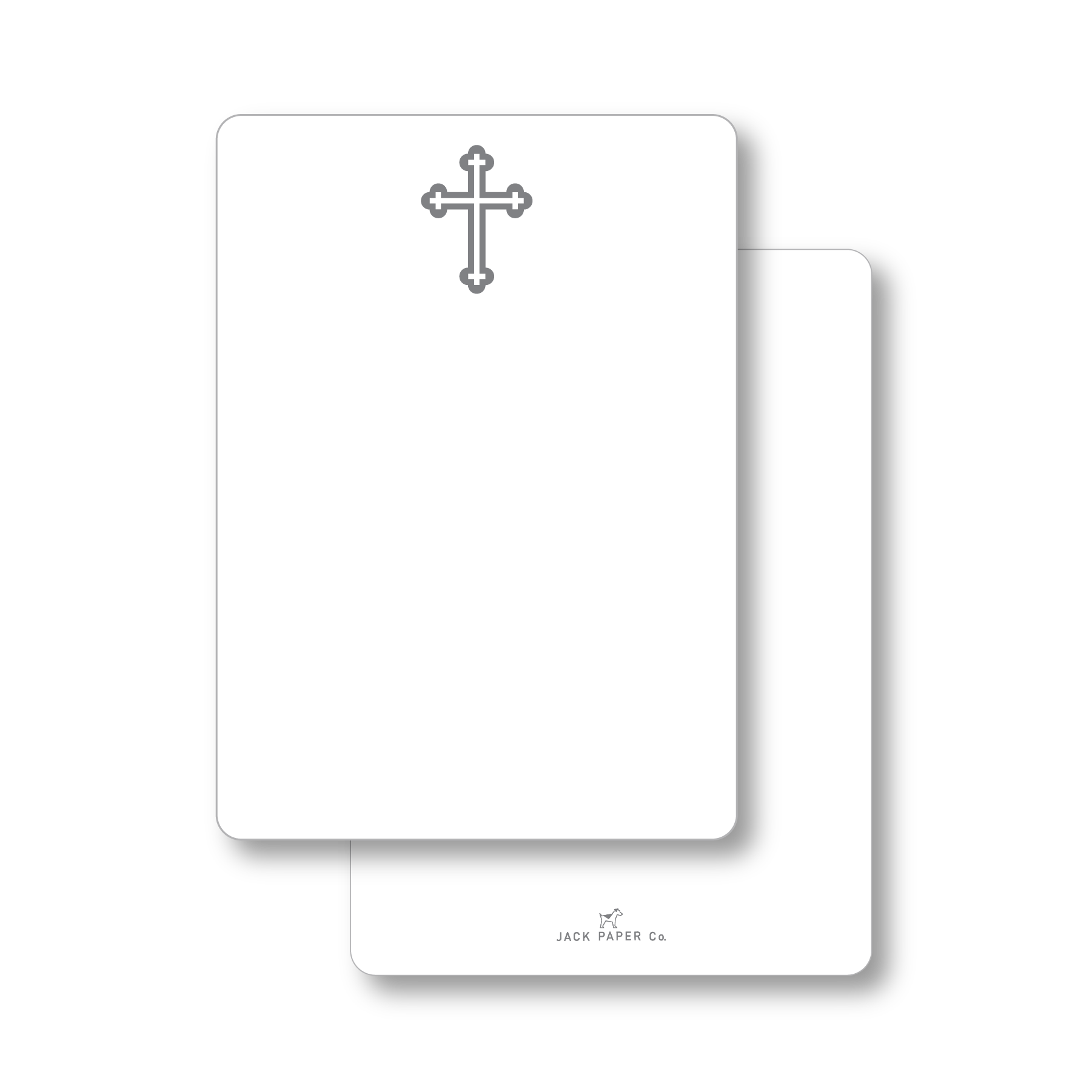 Gray Cross Skinny Note – Jack Paper Company