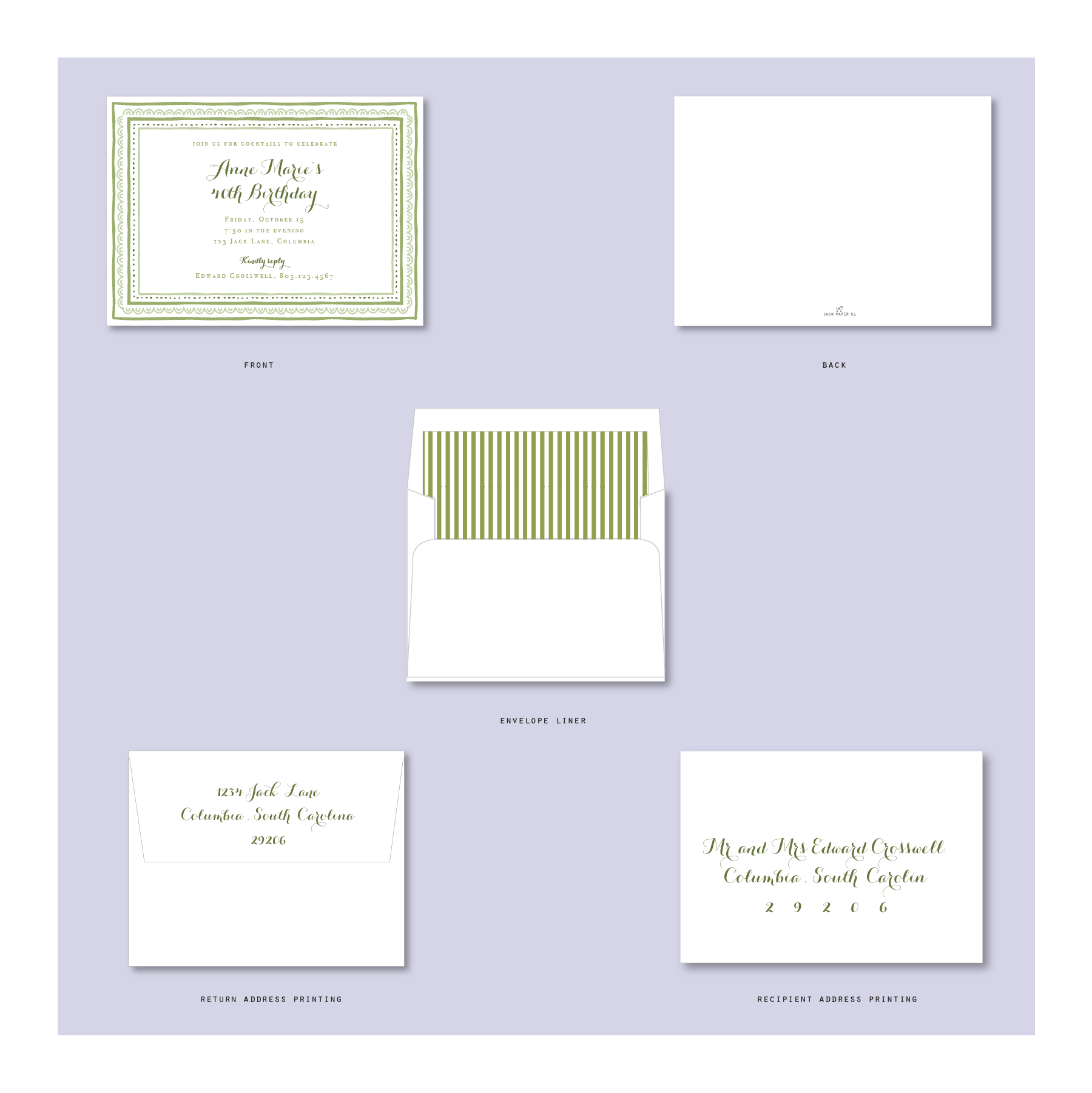 Stacked Border Invitation – Jack Paper Company